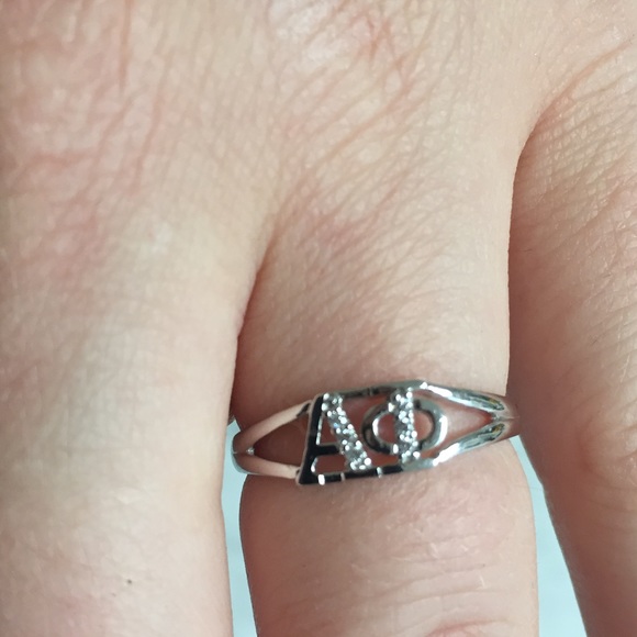 Jewelry | Alpha Phi Silver Gemstone Ring | Poshmark